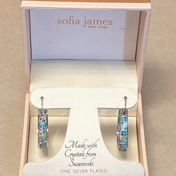 Sofia James | Jewelry | New Sofia James Multi Colored Stud Hoop ...